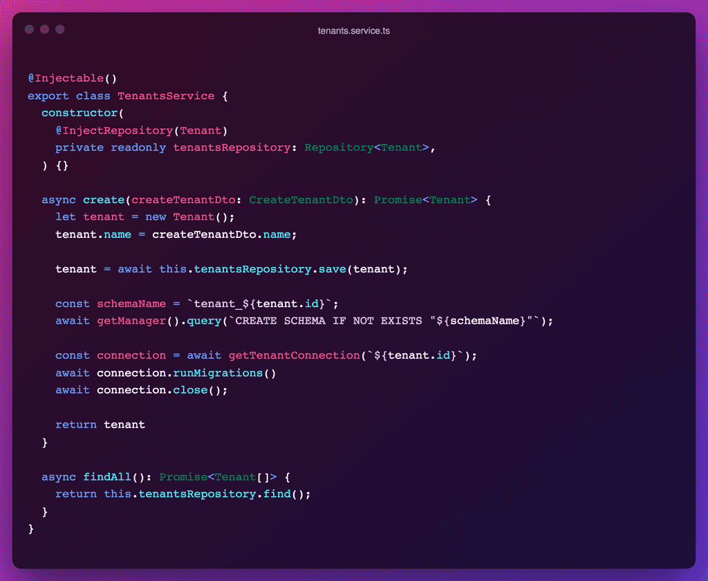 Schema-based multitenancy with NestJS, TypeORM and PostgresSQL - Thomas ...